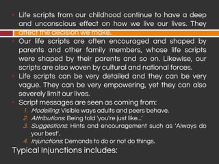 Interpersonal Styles (Transactional Analysis, Life Position, Script ...