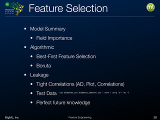 BSSML17 - Feature Engineering | PPT