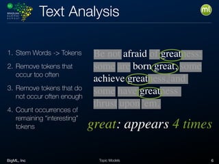 BSSML17 - Topic Models | PDF
