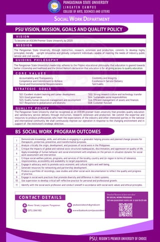 BS Social Work Bulletin of Information | PDF