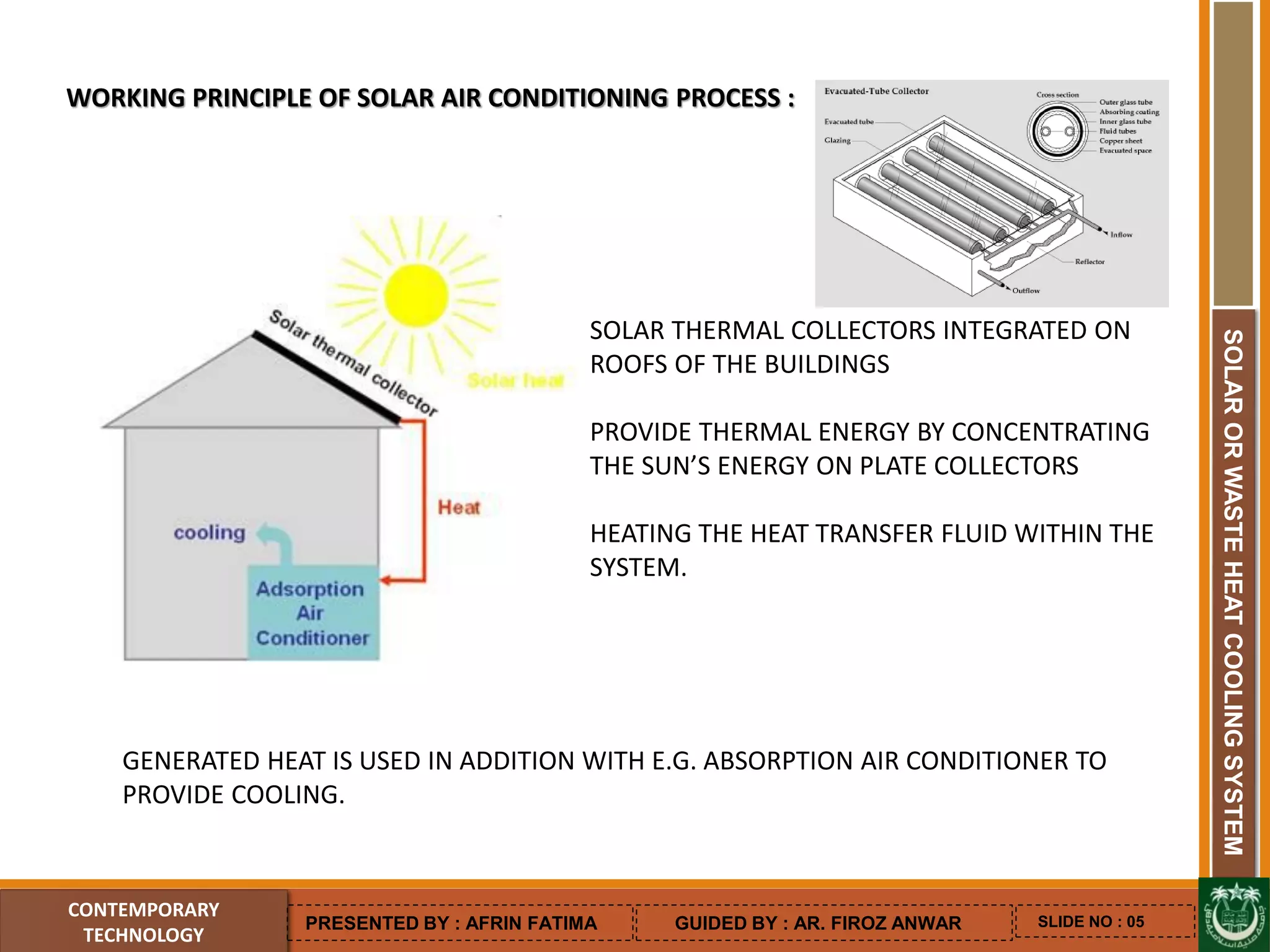 Solar Or Waste Heat Absorption Cooling System | PPT