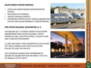 Solar Or Waste Heat Absorption Cooling System | PDF