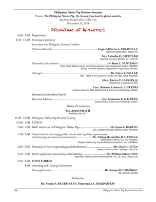Philippine Native Pig Business Summit | PDF
