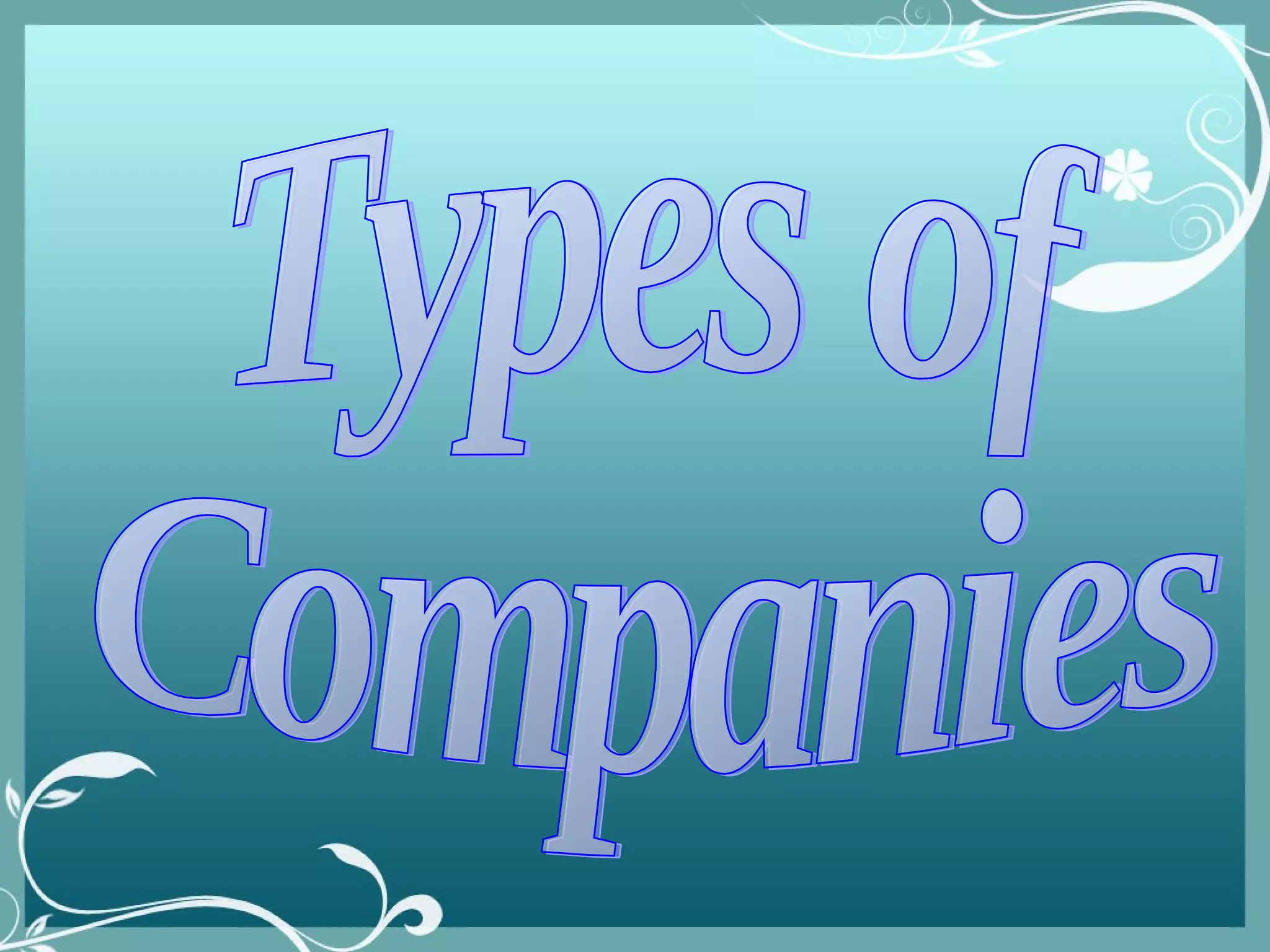 Types of Companies | PPT