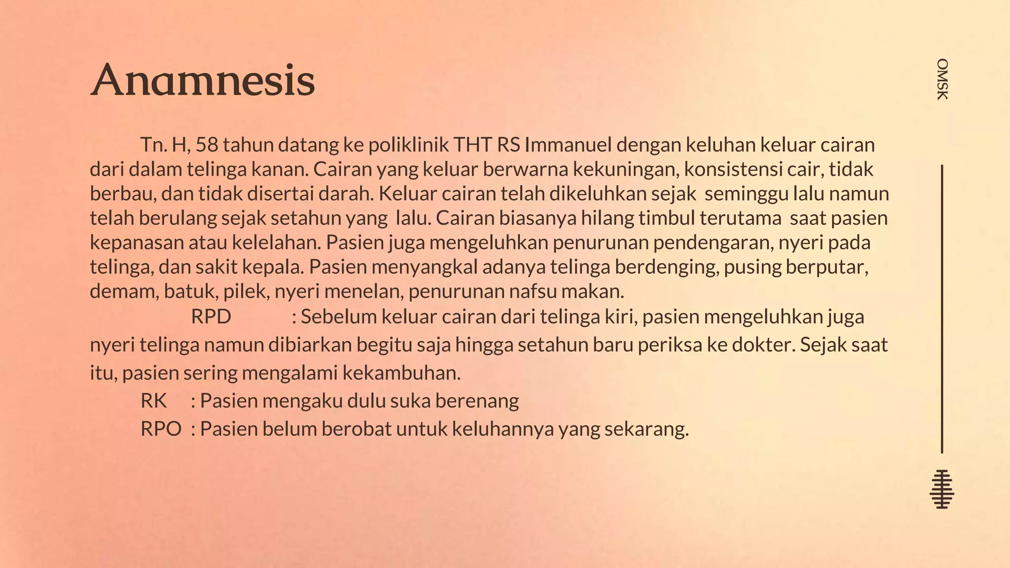 Otitis Media Supuratif Kronis | PPTX