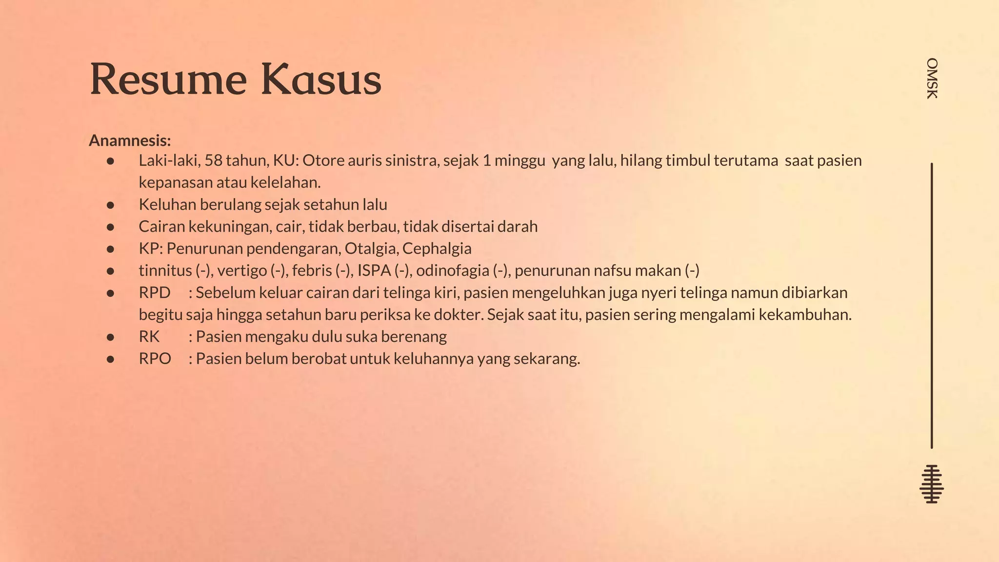 Otitis Media Supuratif Kronis | PPTX
