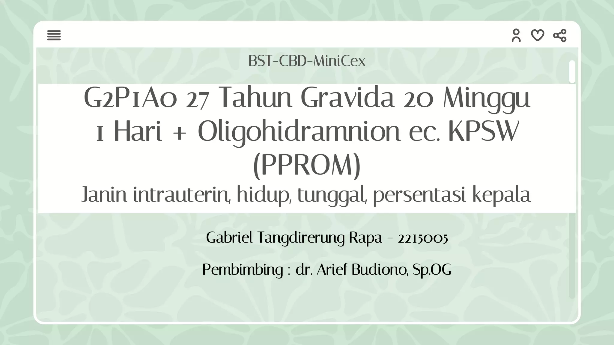 Oligohidramnion | PPTX
