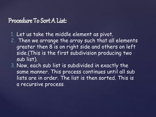 Quick and Heap Sort with examples | PPTX | Programming Languages ...