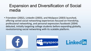 the evolution of the social media by a uni student | PPT