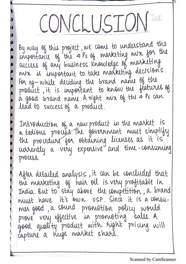 Class 12 Business Studies Board Project | Marketing Management of Hair ...