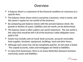Statements of Financial Position - balance sheet | PPT