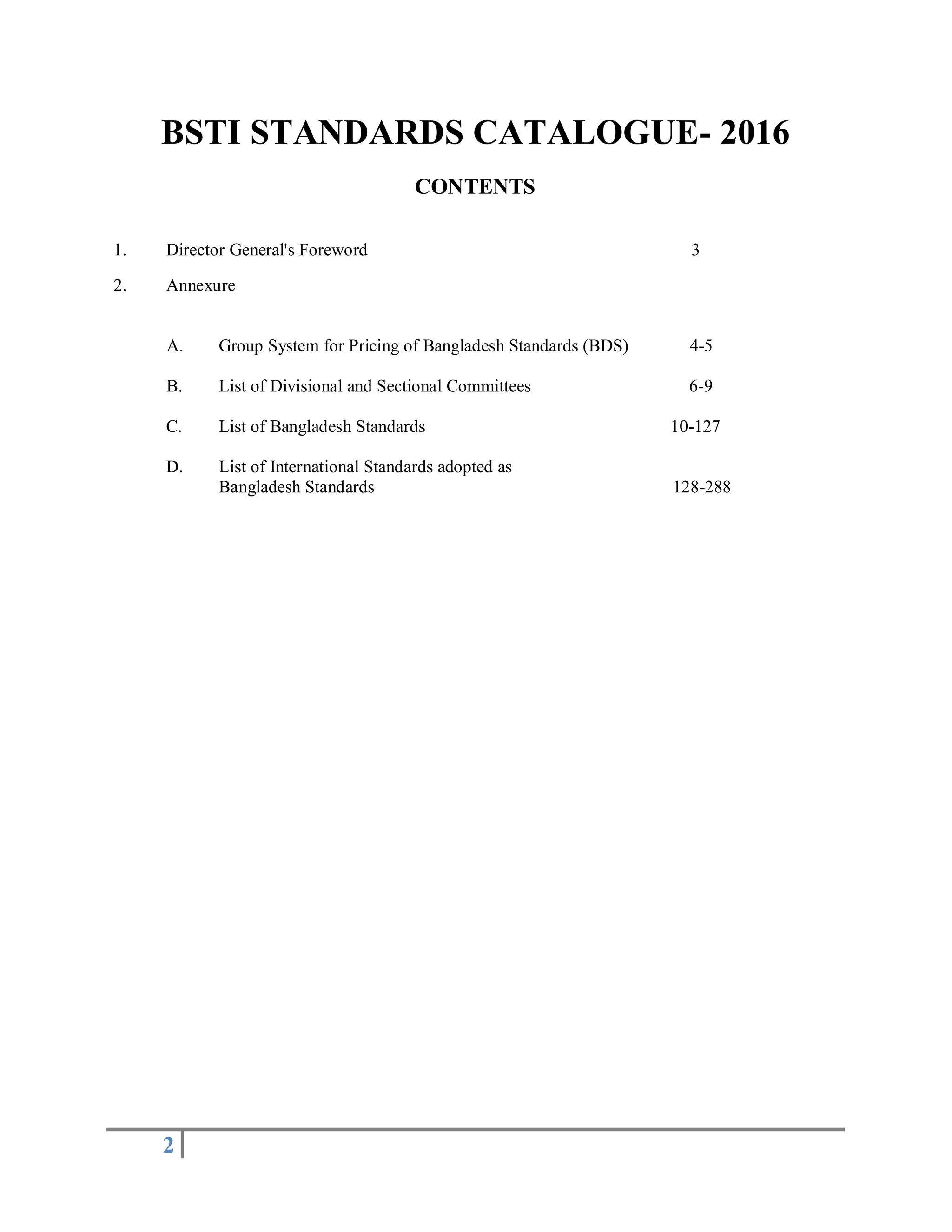 BSTI Standards Cat | PDF