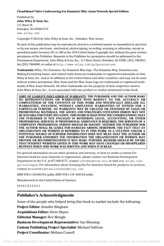 Cloud-Based Video Conferencing for Dummies | PDF