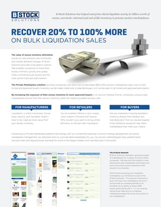 B Stock Solutions Brochure | PDF