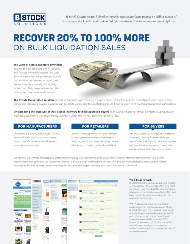 B Stock Solutions Brochure | PDF