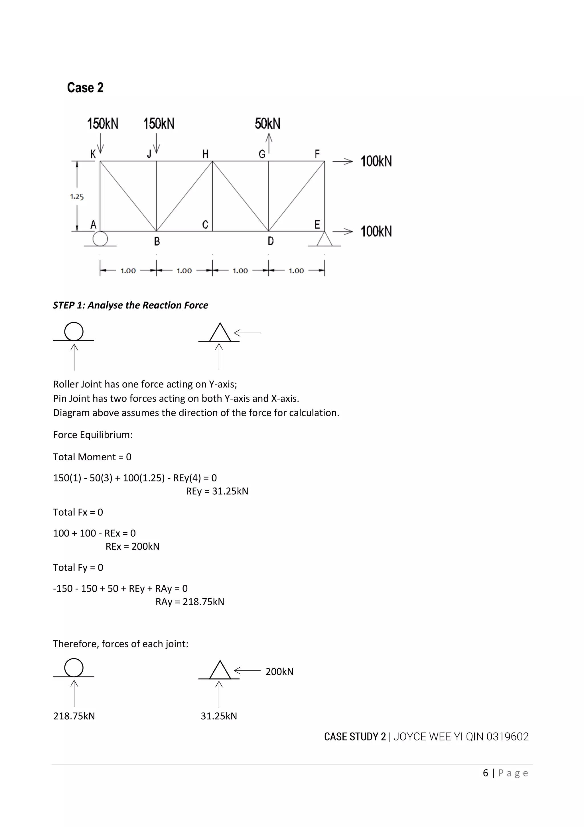 Building Structures_Project_01_Truss Analysis Calculation | PDF