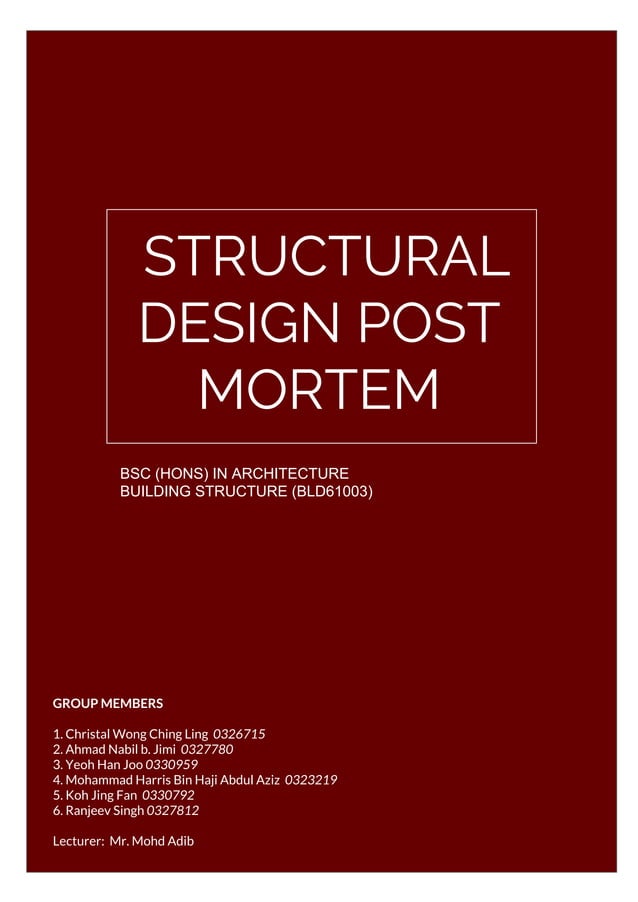 Structural Design Post Mortem | PDF | Civil Engineering Industry | Industries