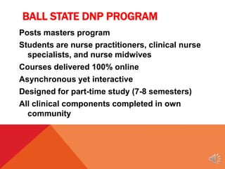 Bsu dnp program [9.11.13] | PPTX