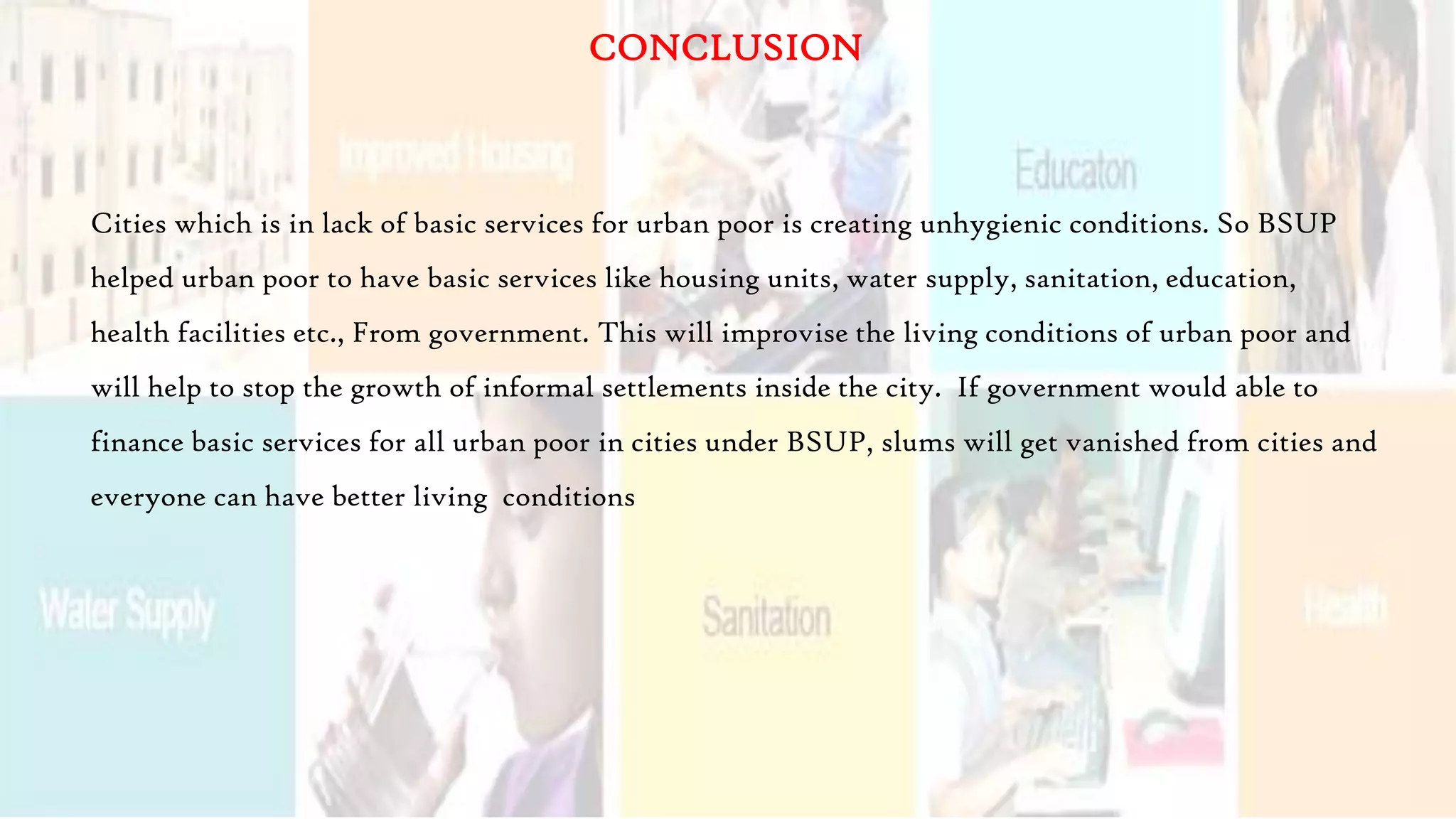 Basic services to urban poor (Bsup) | PDF