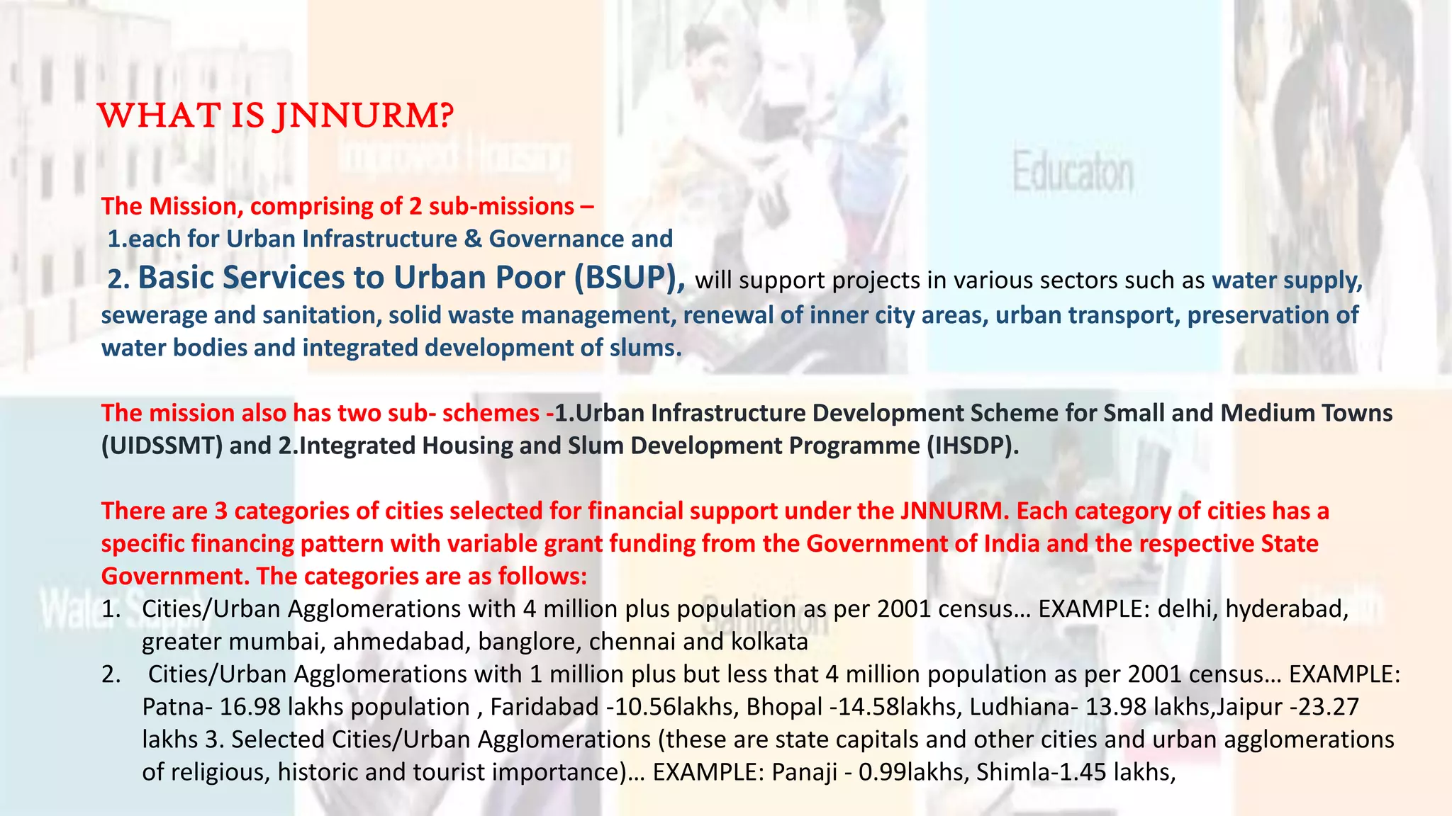 Basic services to urban poor (Bsup) | PDF