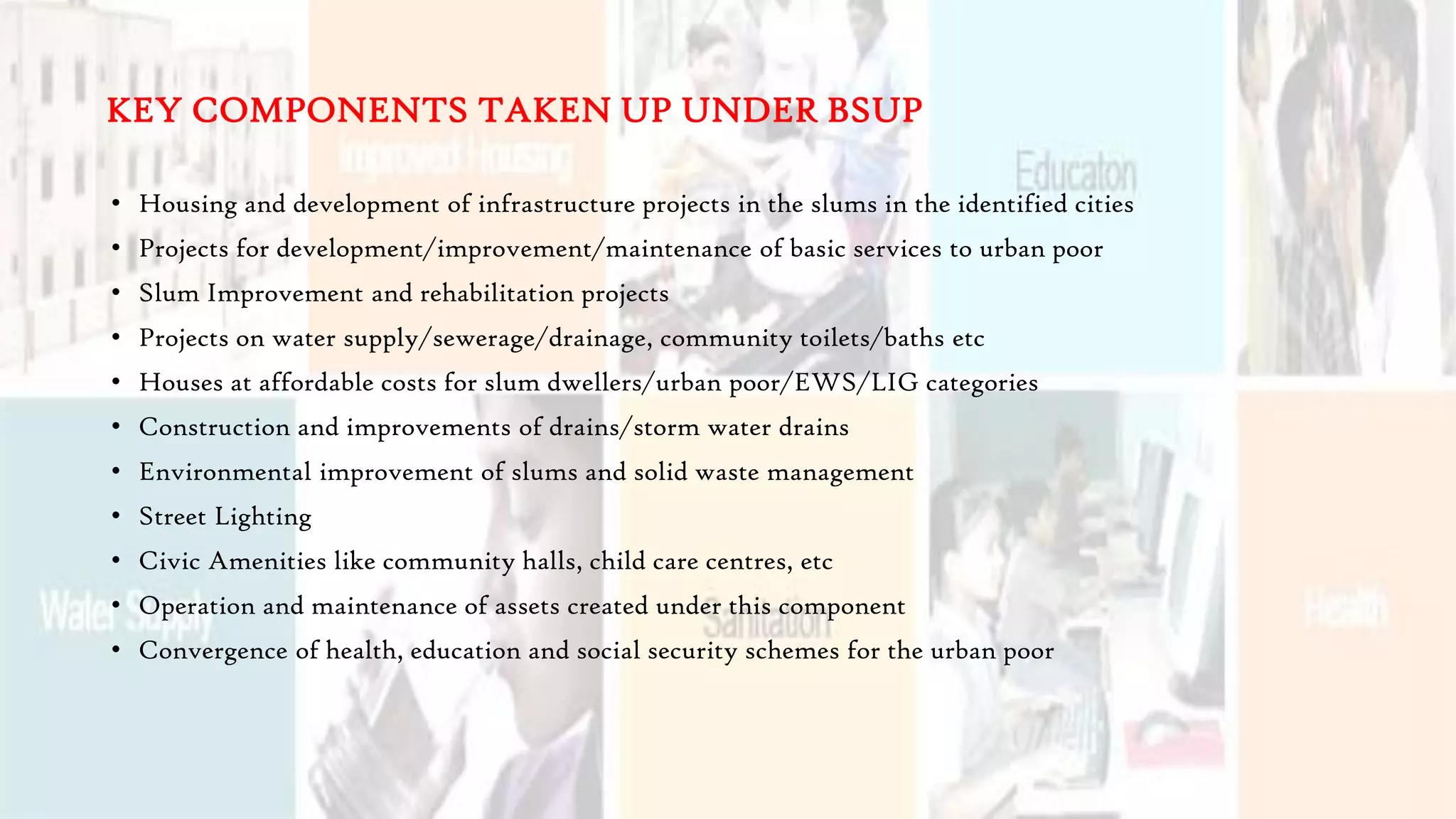 Basic services to urban poor (Bsup) | PDF