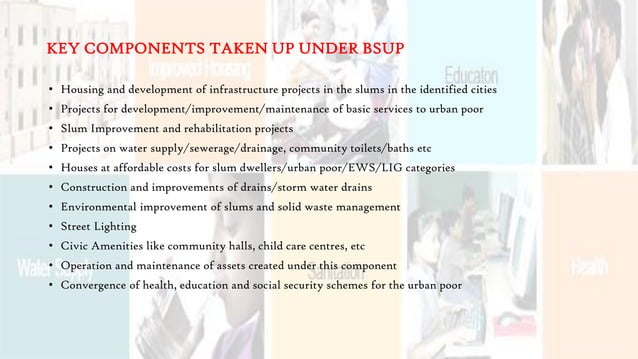 Basic services to urban poor (Bsup) | PDF