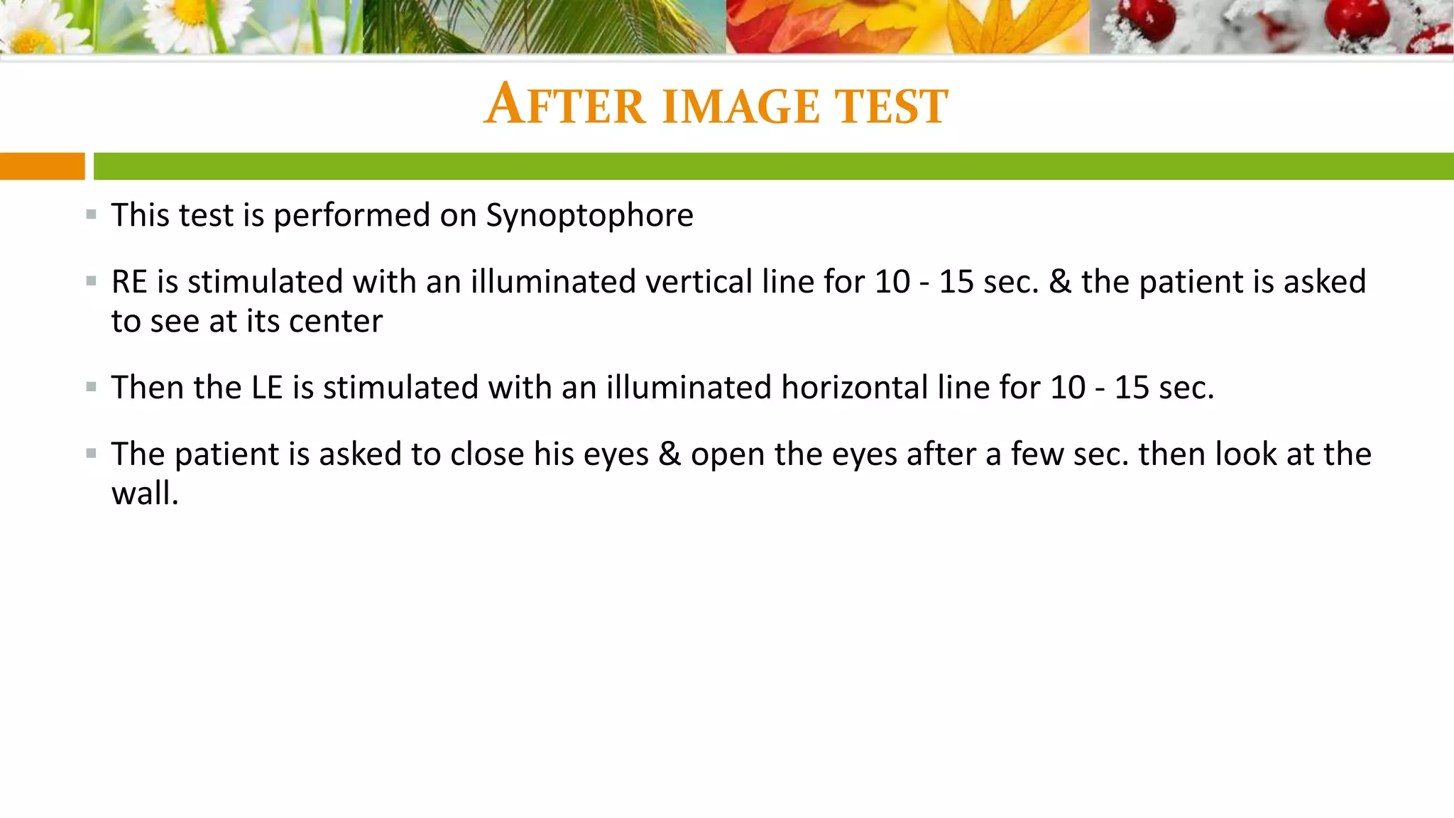 Binocular Single Vision Tests | PPTX