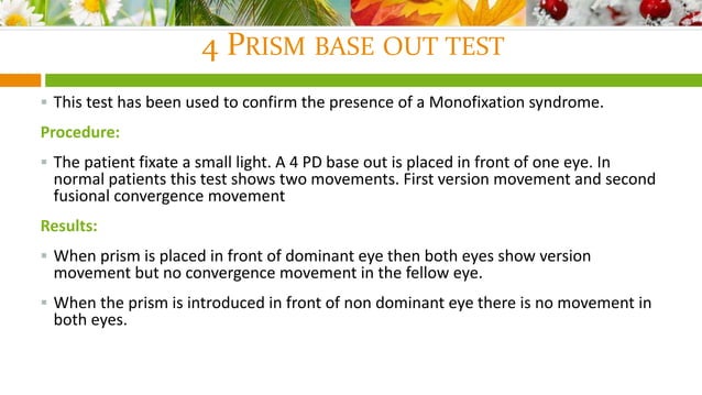Binocular Single Vision Tests | PPTX