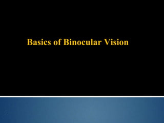 Binocular Single Vision | PPT