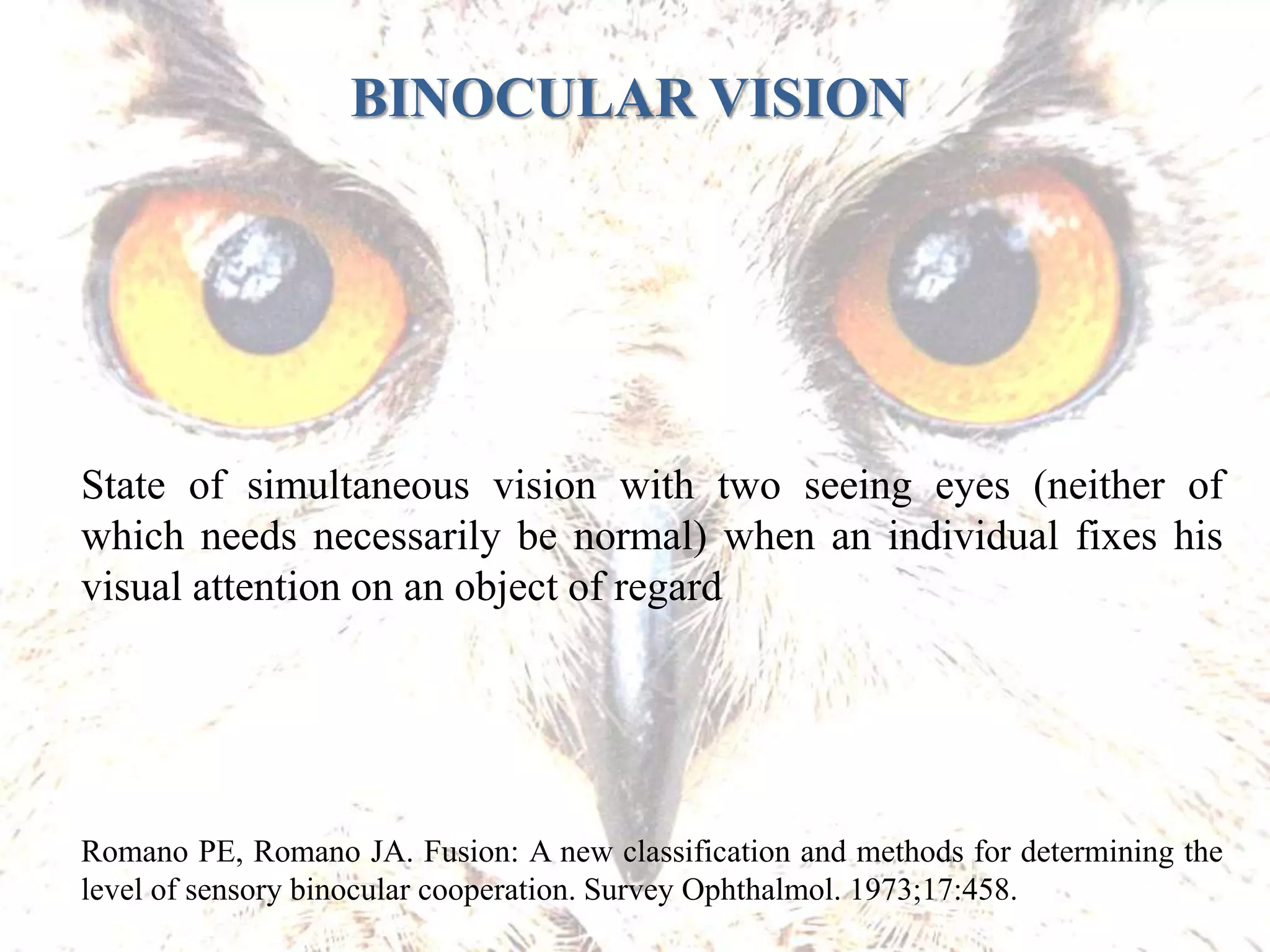Binocular vision | PPTX