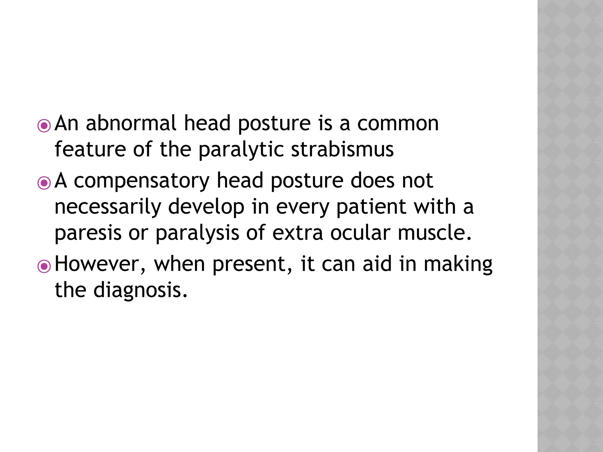 BSV- HEAD POSTURE. pptx orthoptics...... | PDF