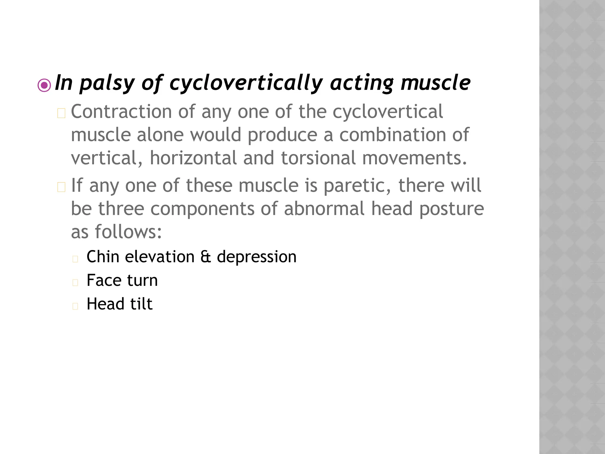 BSV- HEAD POSTURE. pptx orthoptics...... | PDF