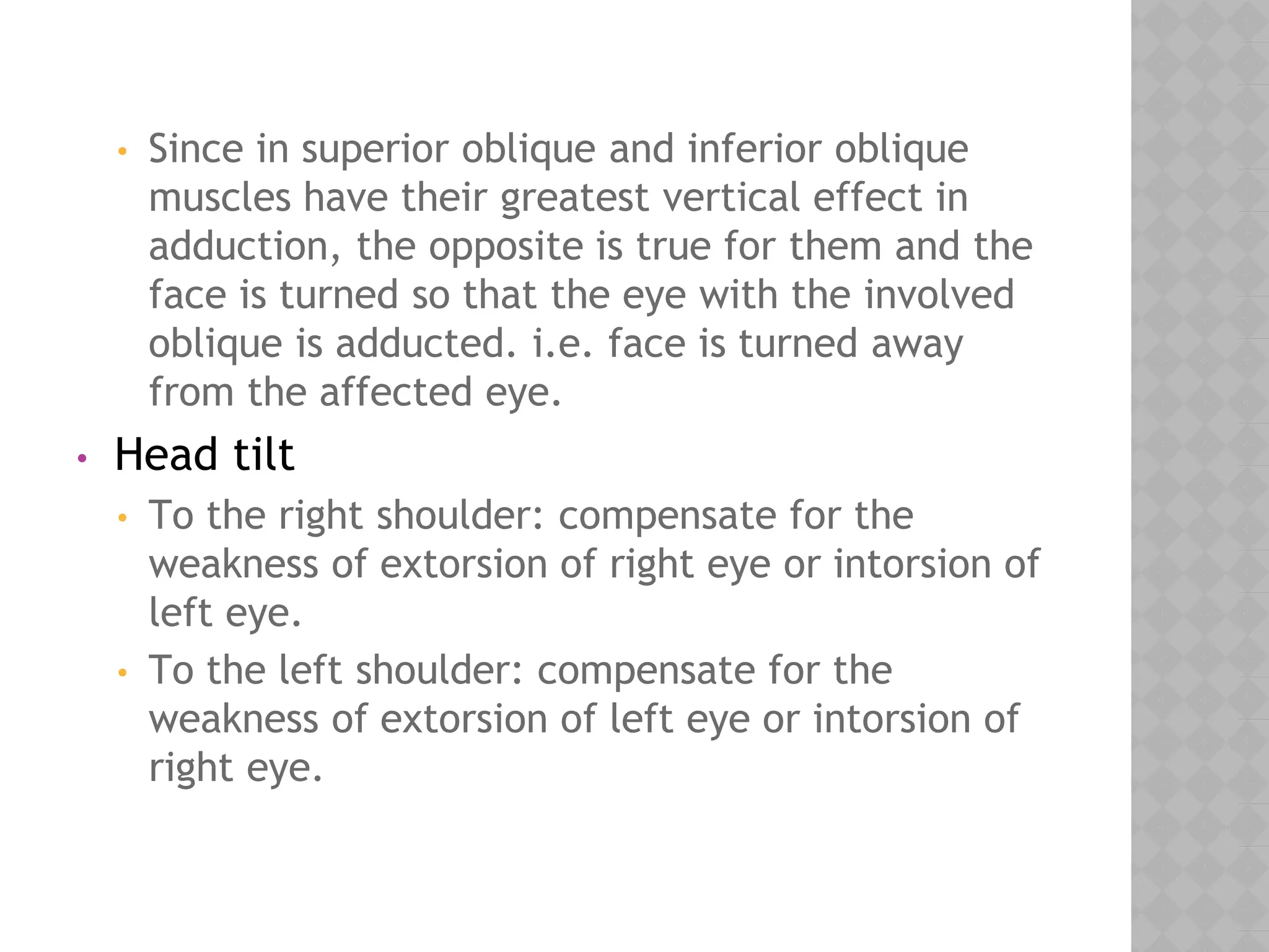 BSV- HEAD POSTURE. pptx orthoptics...... | PDF