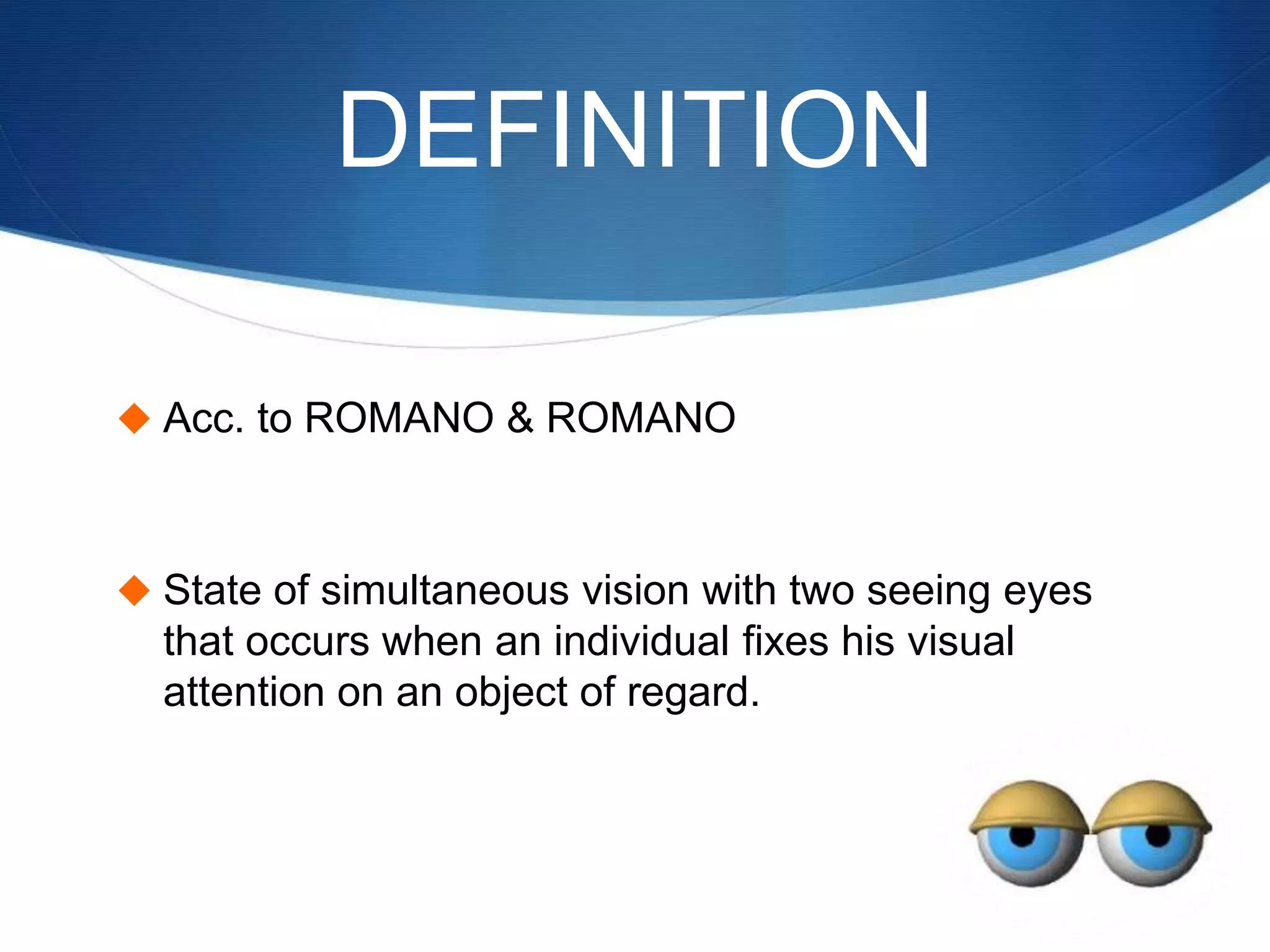 binocular single vision | PPTX
