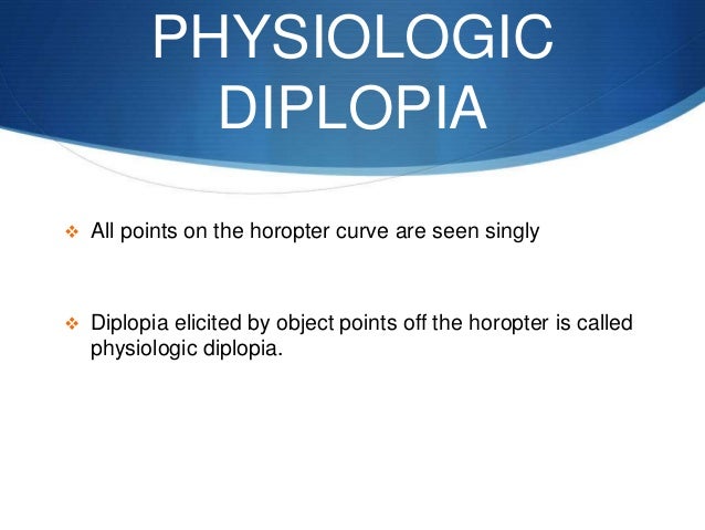 binocular single vision