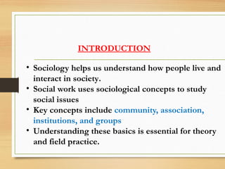 Introduction to basic sociological Concepts For the First year Bachelor ...