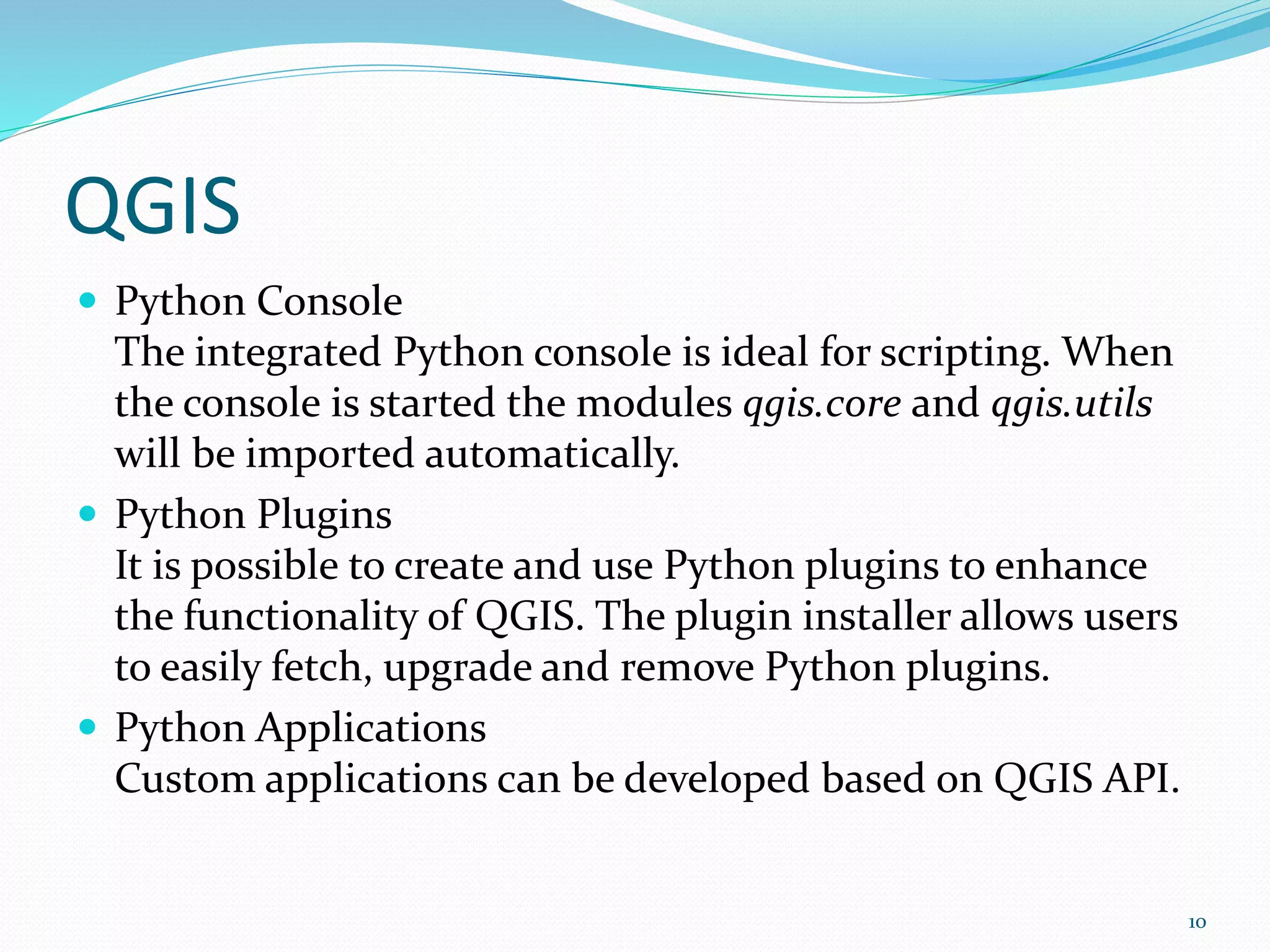 Python in geoinformatics | PPTX