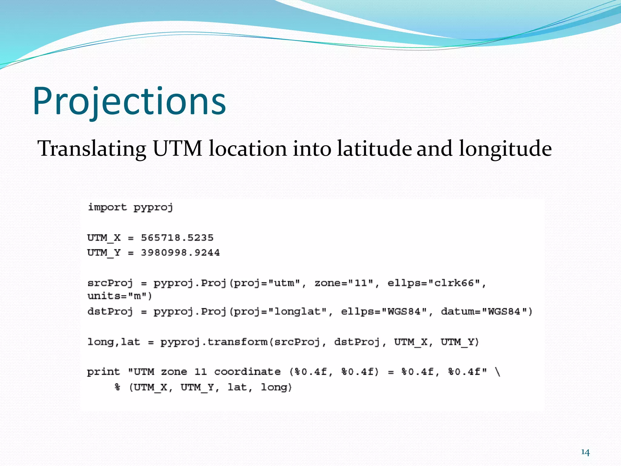 Python in geoinformatics | PPTX