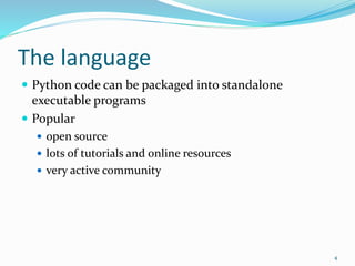 Python in geoinformatics | PPTX