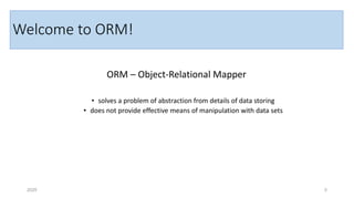 NORM: No ORM Framework | PPTX