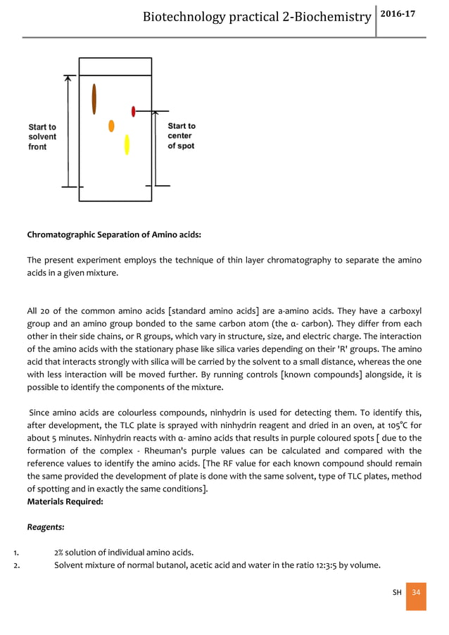 B.Sc.II semester, Biotechnology / Biochemistry lab manual | PDF