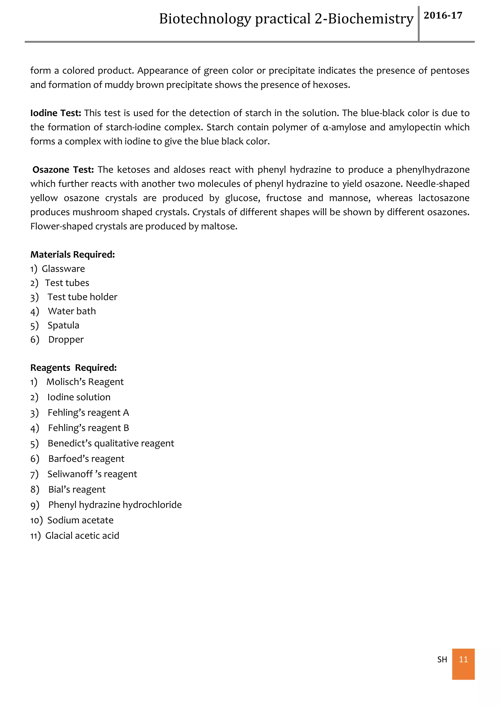 BIOCHEMISTRY LAB MANUAL | PDF