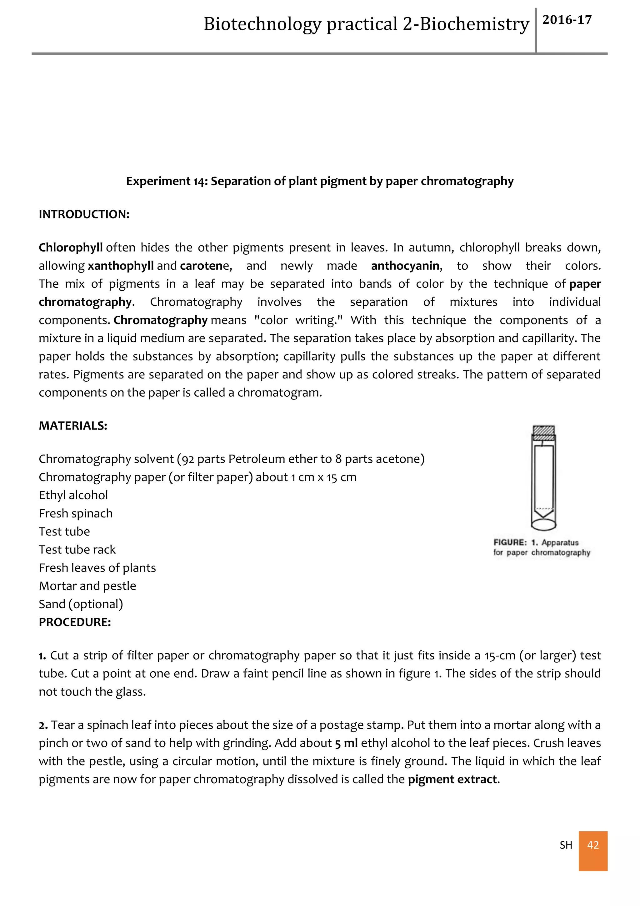 BIOCHEMISTRY LAB MANUAL | PDF