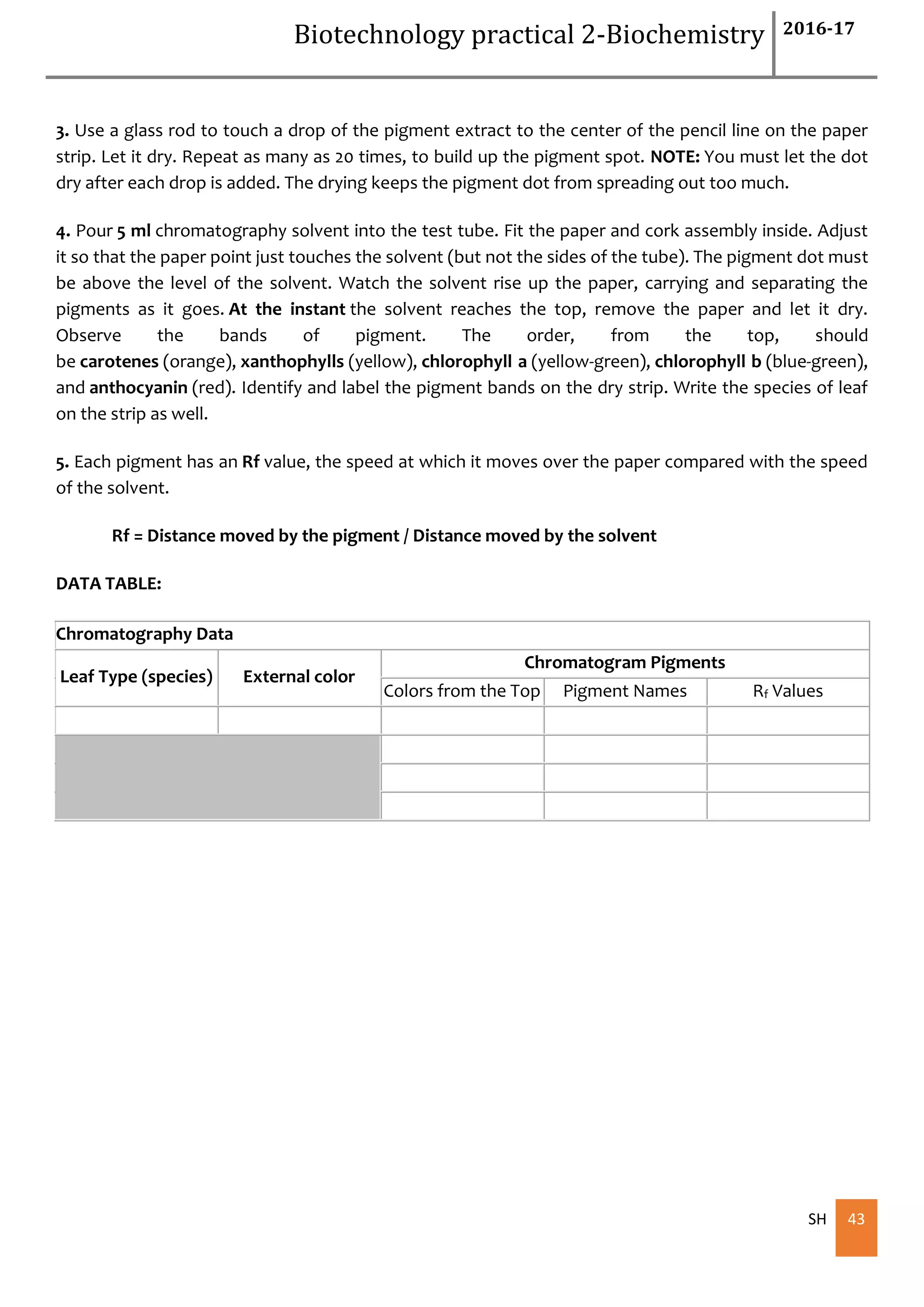 BIOCHEMISTRY LAB MANUAL | PDF