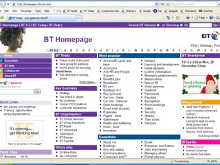 Bt Homepage 2009 Before After | PPT