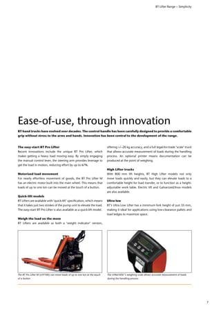 TMHE Hand Pallet Trucks Make Material Handling Easy – BT Lifter Range ...
