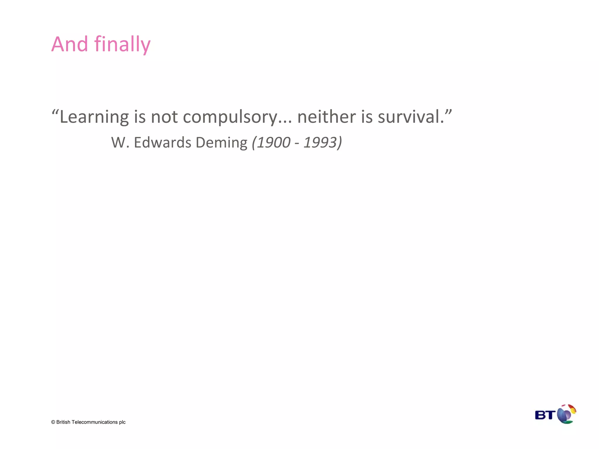 British Telecom making blended learning work | PPT British Telecom making blended learning work | PPT