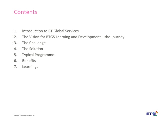 British Telecom making blended learning work | PPT British Telecom making blended learning work | PPT