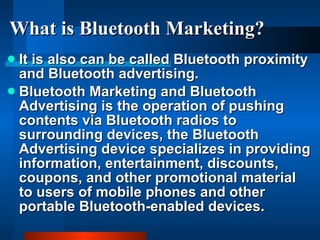 Bt pusher bluetooth marketing device presentations | PPT