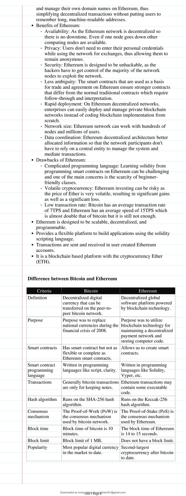 blockchain technology -unit-3-notes.pdf for engineering students | PDF